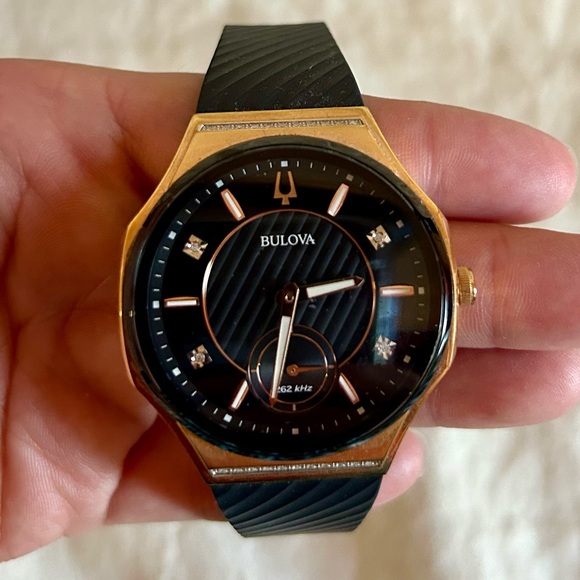 Bulova | Accessories | Bulova Womens Quartz Curved Rose Gold | Poshmark